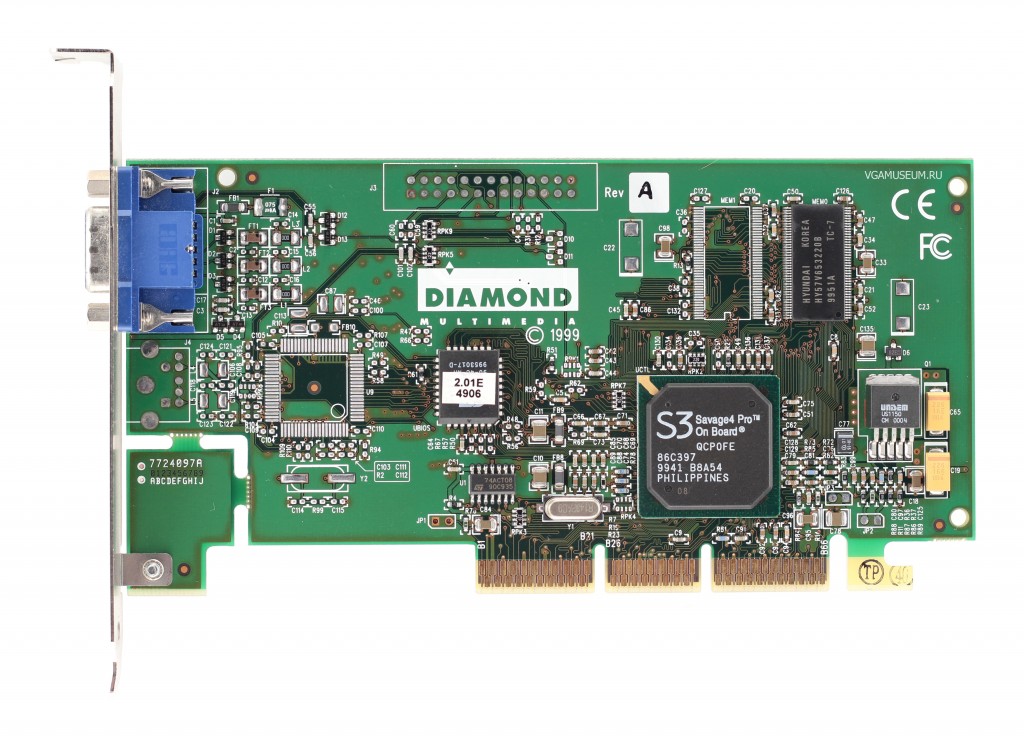 Videocard virtual museum Diamond Stealth III S520 (S3 Savage 4 Pro ...